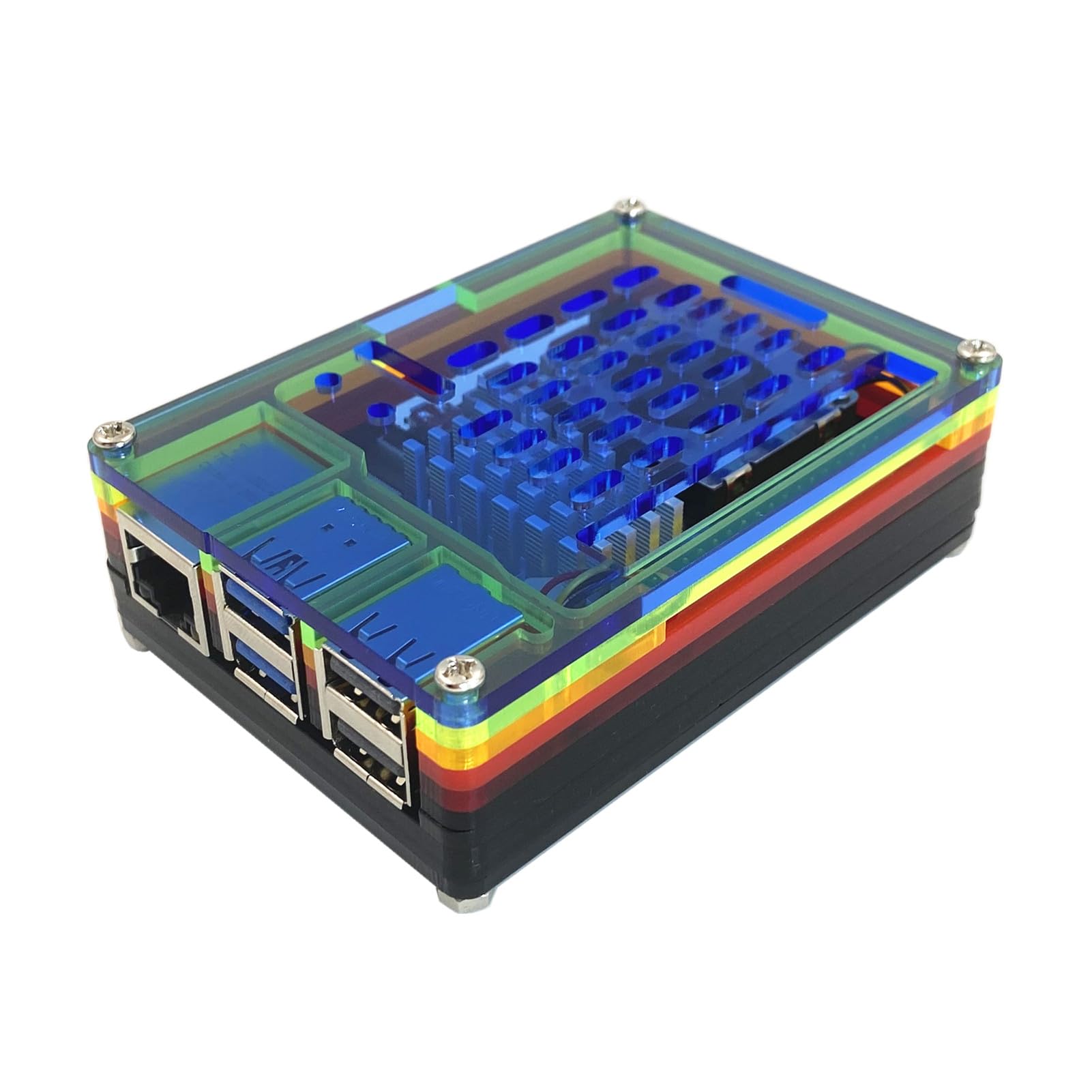 Snapklik.com : WEIYIXING Raspberry Pi 5 Case, 10 Layers Acrylic Case