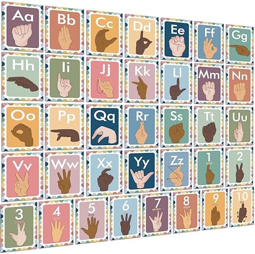 Amazon.com: Pasimy 46 Pcs Alphabet and Number Bulletin Board Set Boho ...