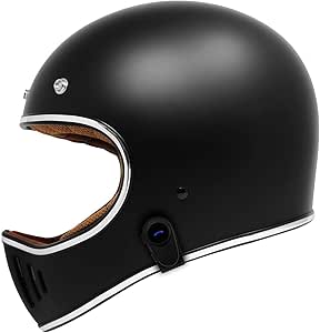 Amazon.com: GDM REBEL Retro Motorcycle Helmet with Bluetooth Headset ...