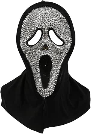 Halloween Screaming Ghost Ghost Face Mask COS Makeup Ball Costume Props ...