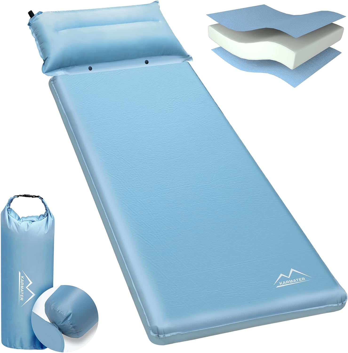 Amazon.com : Self Inflating Sleeping Pad - Thick Insulated Mattress Pad ...