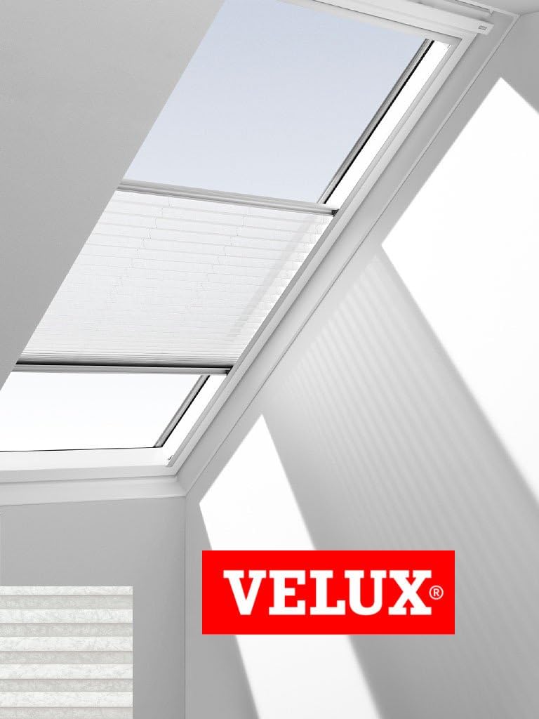 Amazon.com: VELUX Pleated Blind for Skylight Roof Window In White ...