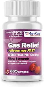 Amazon.com: GenCare - Ultra Strength Simethicone Gas Relief 180 mg (365 ...