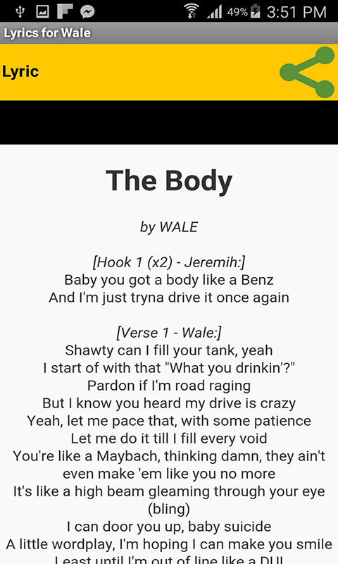 Wale The Body Lyrics