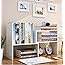 Amazon.com : Flexzion Natural Wooden Desktop Shelf Wood Caddy Desk ...