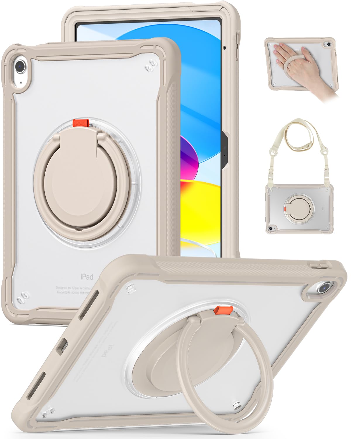 Amazon.com: BRAECN iPad 10th Generation Case 10.9 inch Rugged ...
