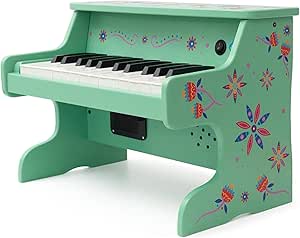 Amazon.com: Marmelada Musica Green 25-Key Digital Wooden Toy Piano for ...