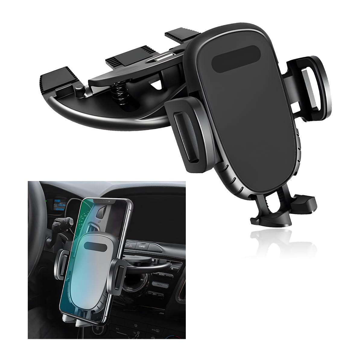 Amazon.com: povtii Car Phone Holder for CD Slot, Magnetic or One Button ...