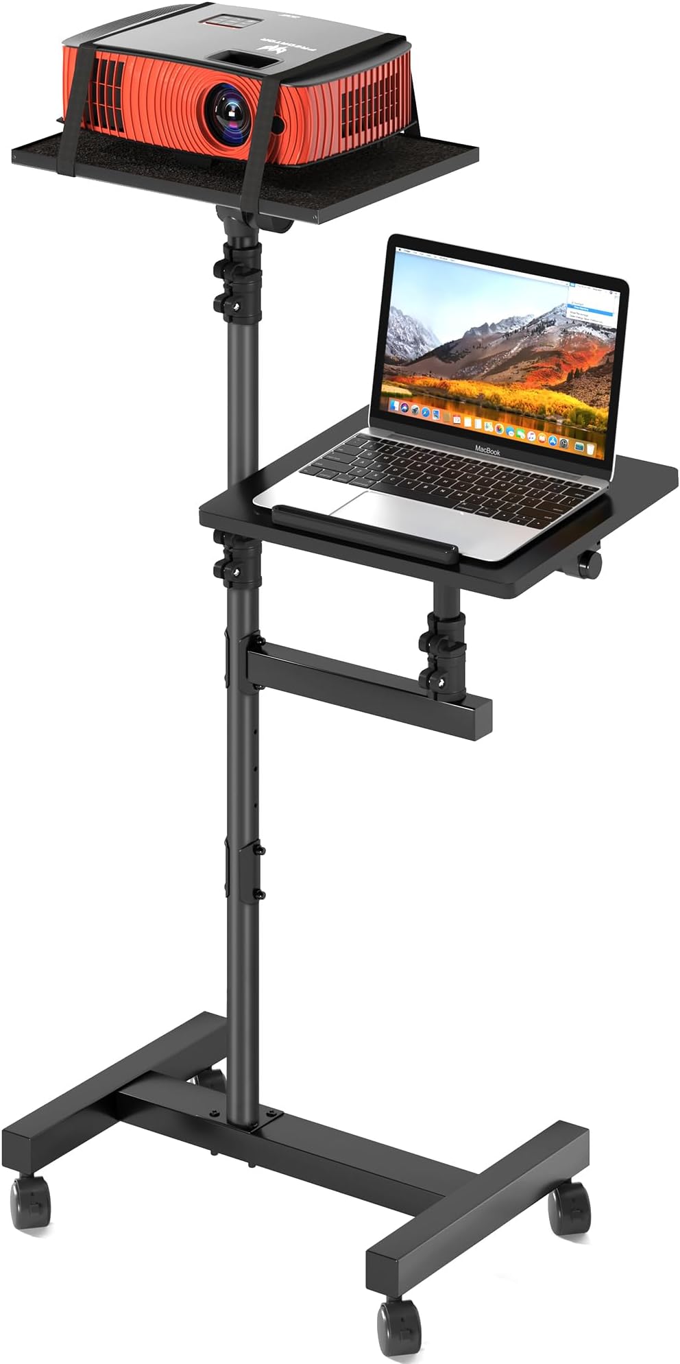Amazon.com: DECOSIS Projector Stand Tripod with 2 Shelves, Mobile Desk ...