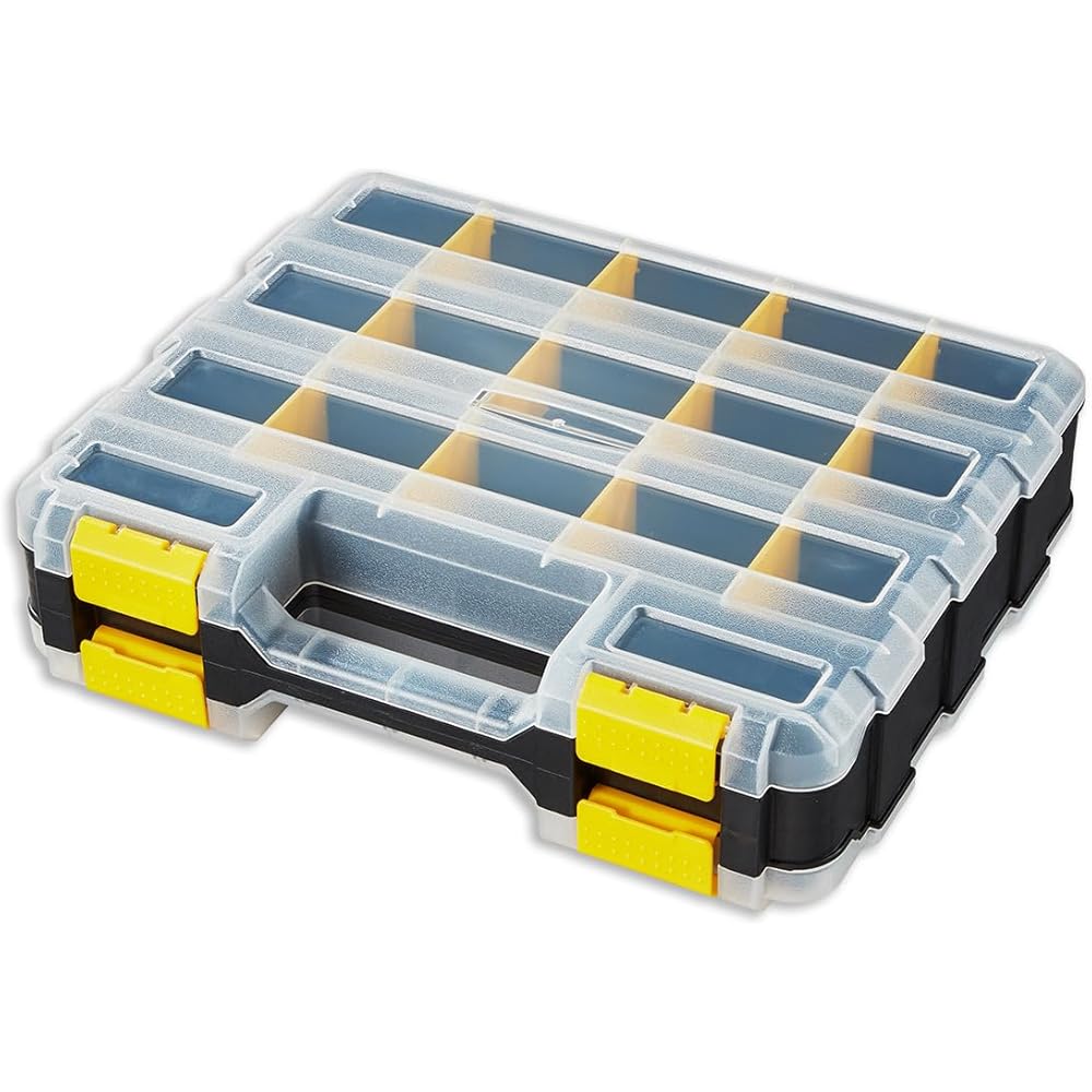 $4/mo - Finance Small Parts Storage Case Tools Box Organizer Double ...