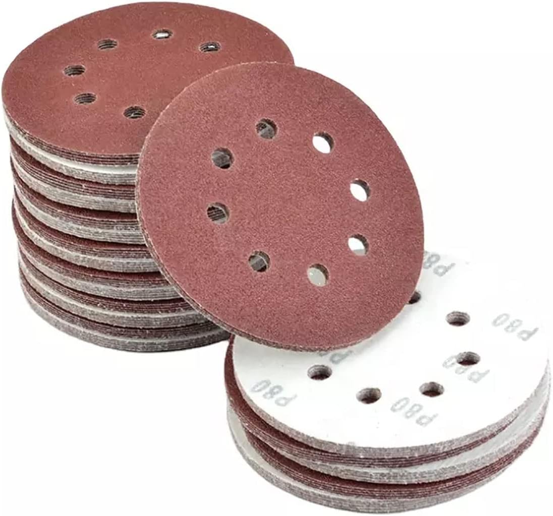 Depvko 45PCS Water Grit Sandpaper 5 Inch with Hook and Loop Backing Pad ...