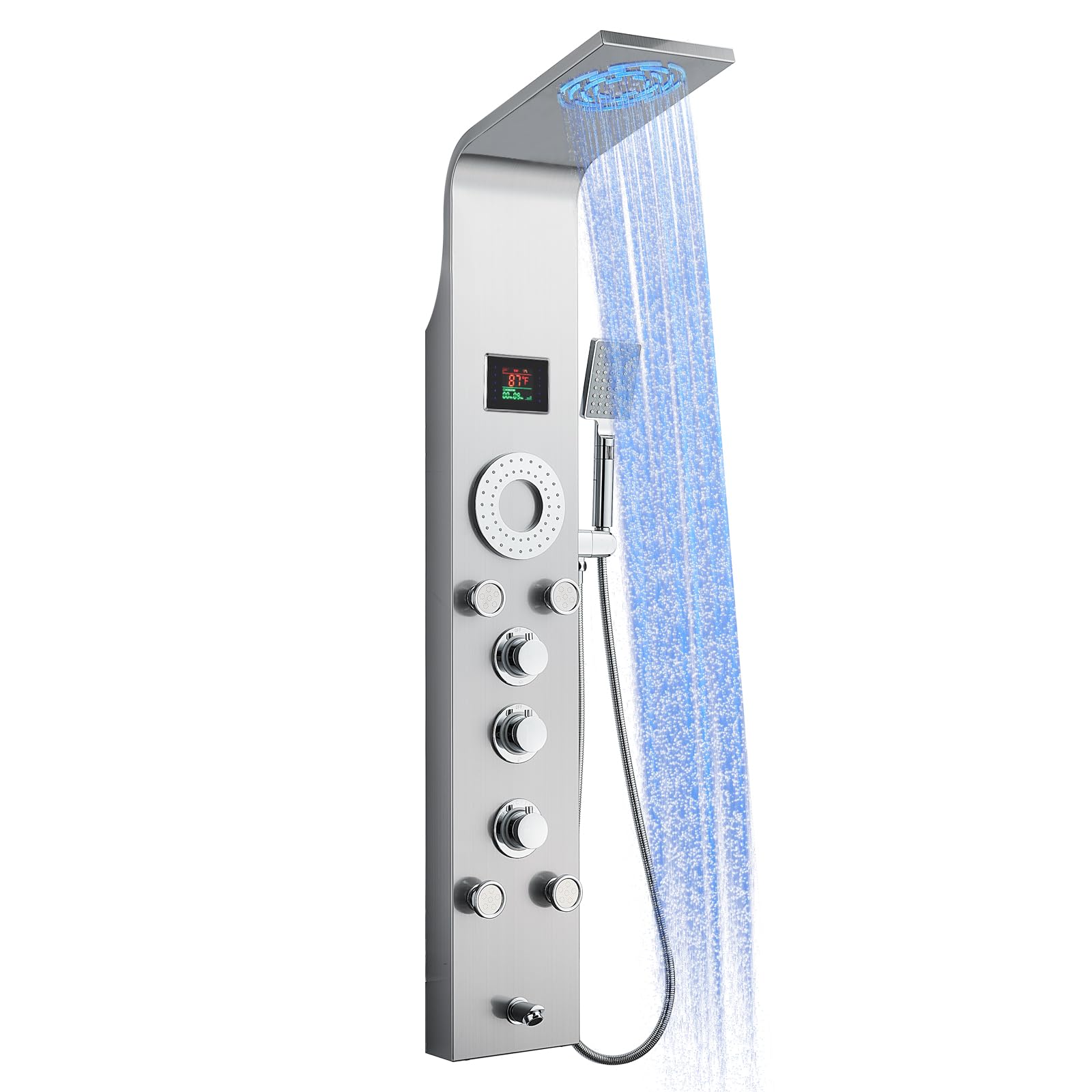 Snapklik.com : OUGOO No Battery Needed Shower Panel Tower