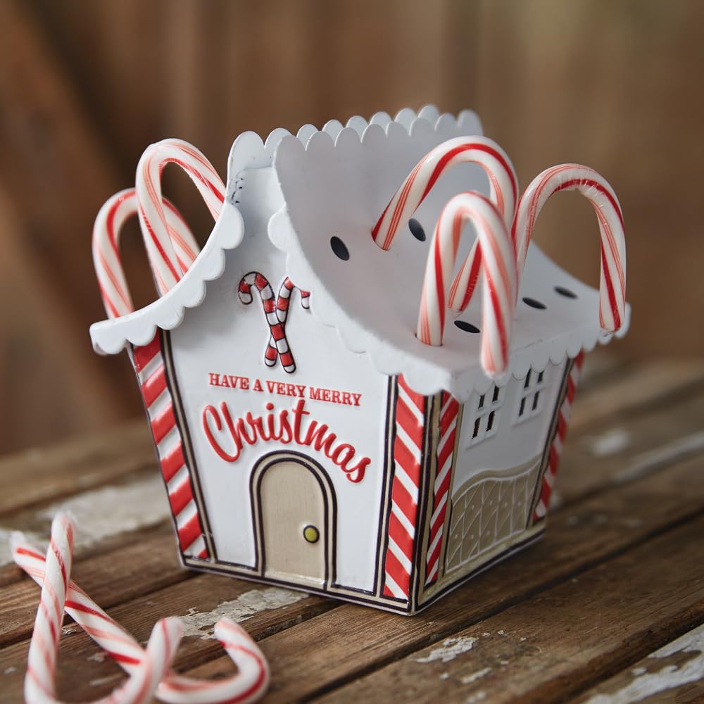 Amazon.com: Colonial Tin Works Gingerbread House Candy Cane Display, 6 ...