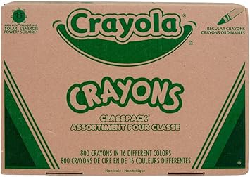 Amazon.com: Crayola Bulk Crayon Classpack - 800ct (16 Colors), Bulk ...