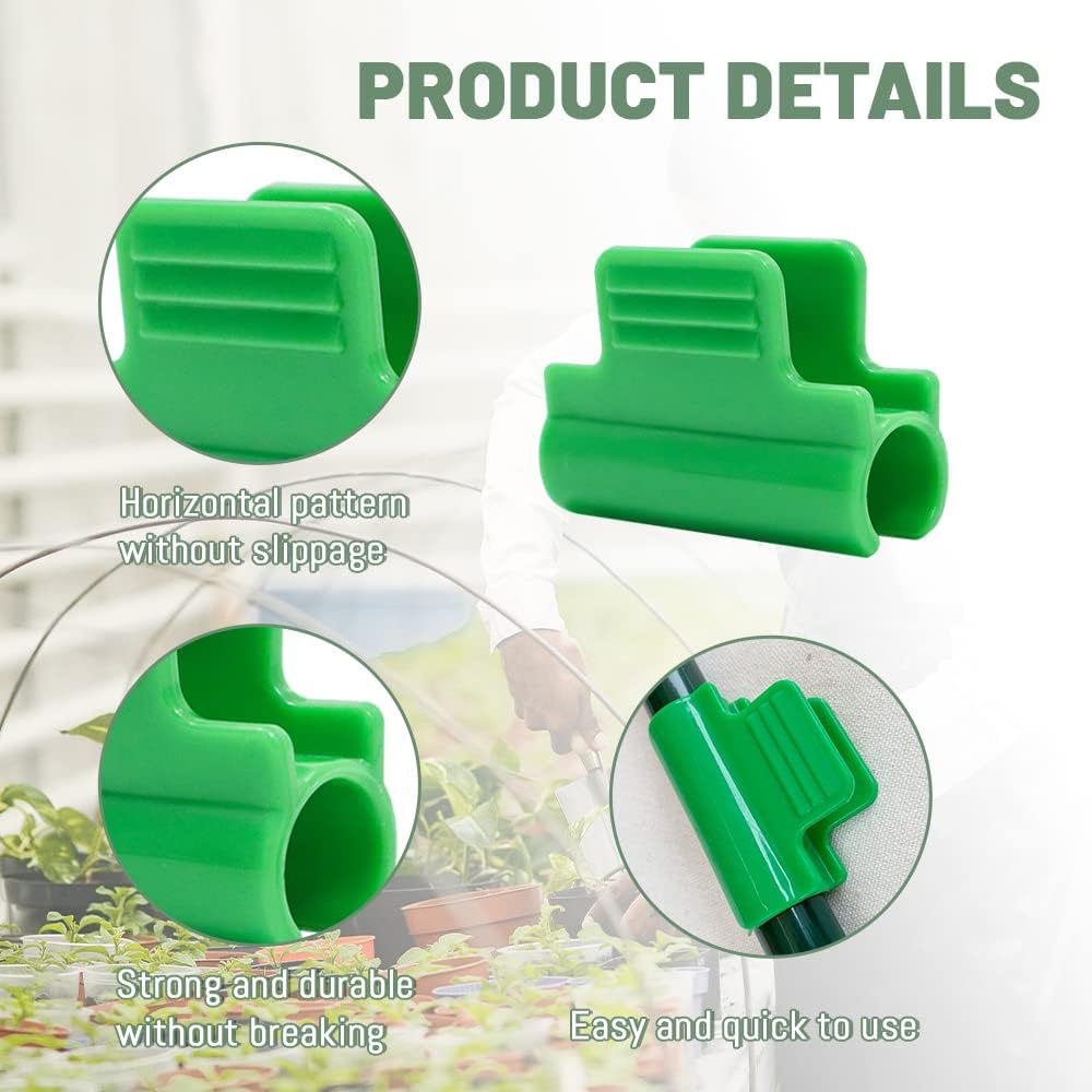 Modixun 48pcs Greenhouse Clamps, Greenhouse Clips, Film Row Cover ...