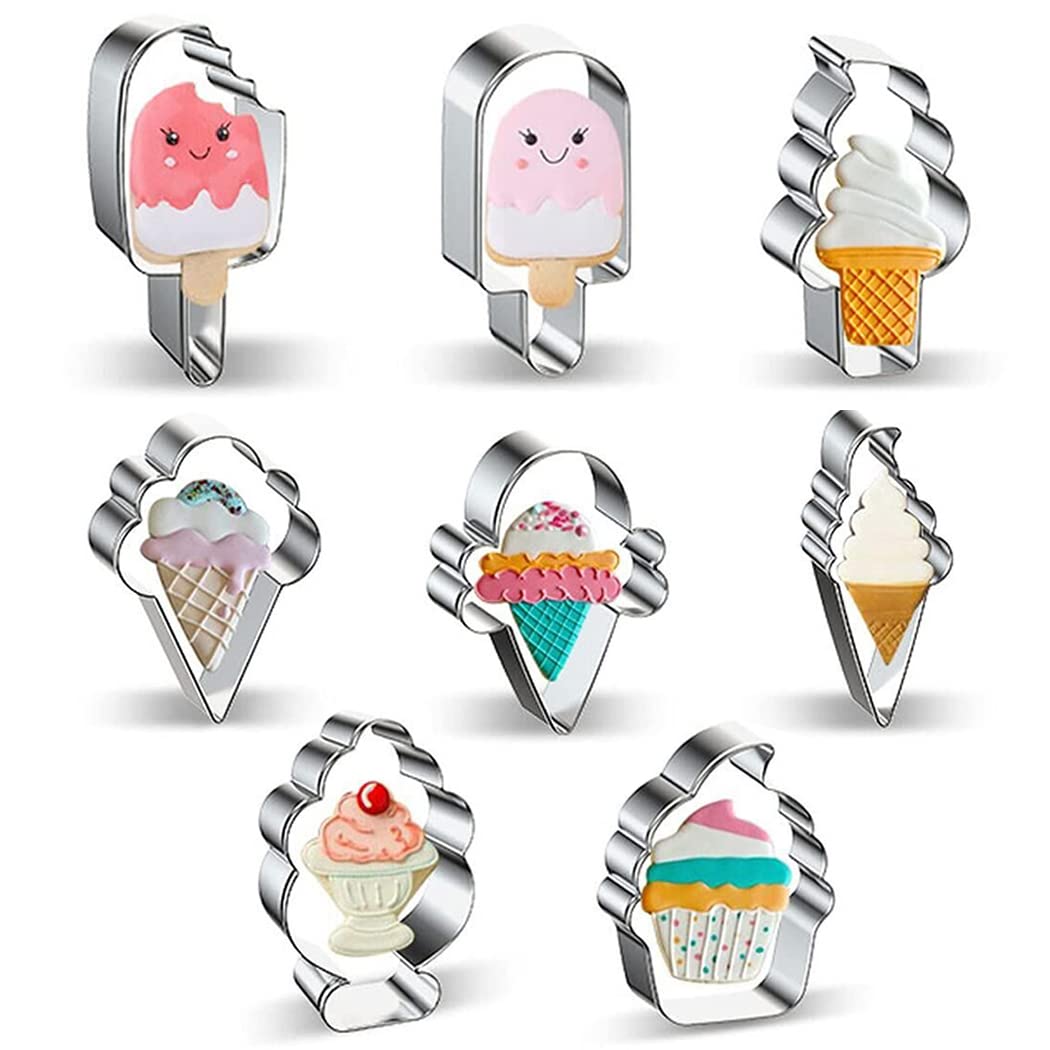 Amazon.com: Ice Cream Cookie Cutters 8-Pc. Set, Ice Cream Cutters ...