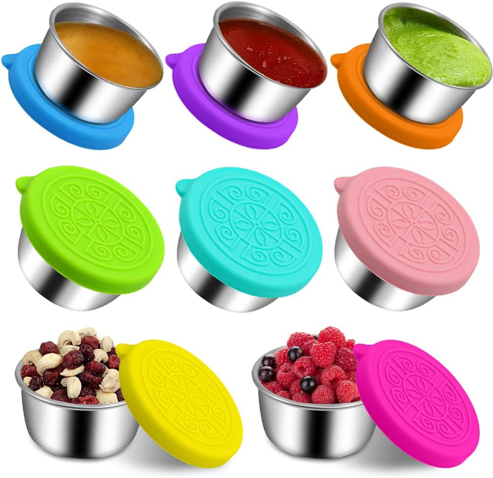 Amazon.com: Salad Dressing Container To Go, Small Containers with Lids ...