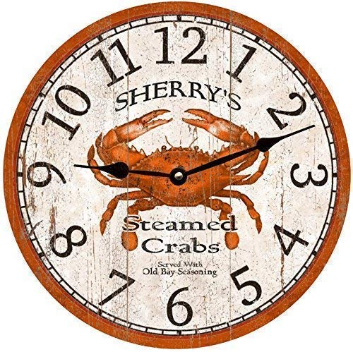 Amazon.com: Personalized Crab Clock- Crab Wall Clock : Handmade Products