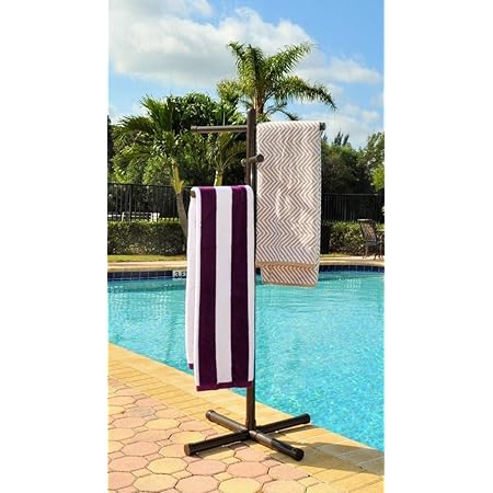 Amazon.com: Pool & Spa Towel Rack Bronze Premium Extra Tall Towel Tree ...