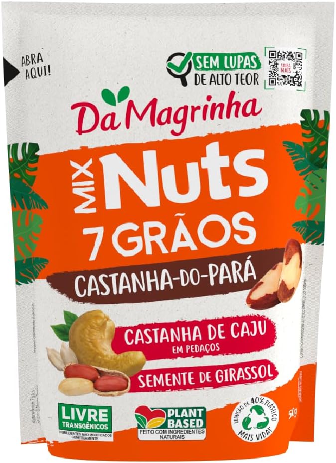 Mix Nuts Da Magrinha 50g – Castanha-do-Pará com 7 Grãos Integrais ...