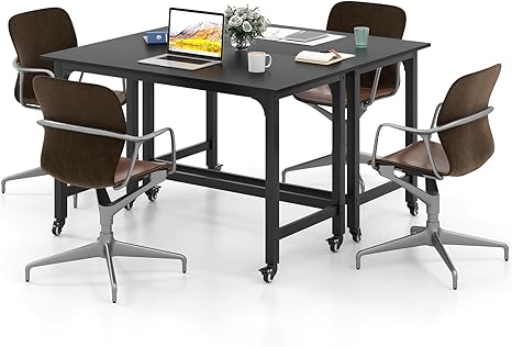 Amazon.com: Giantex 4FT Conference Table, 2 PCS 48" Rectangular Mobile ...