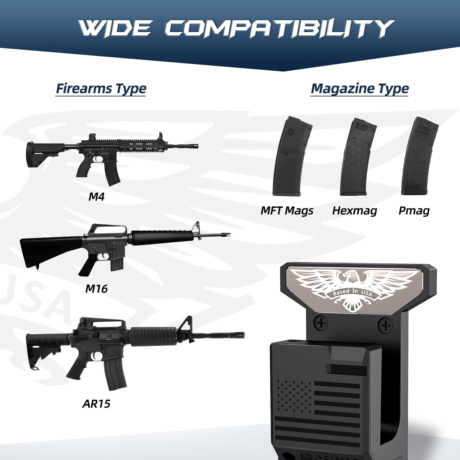 Snapklik.com : 2024 Newest Gun Wall Mount For 223/5.56 Rifle And Mags ...