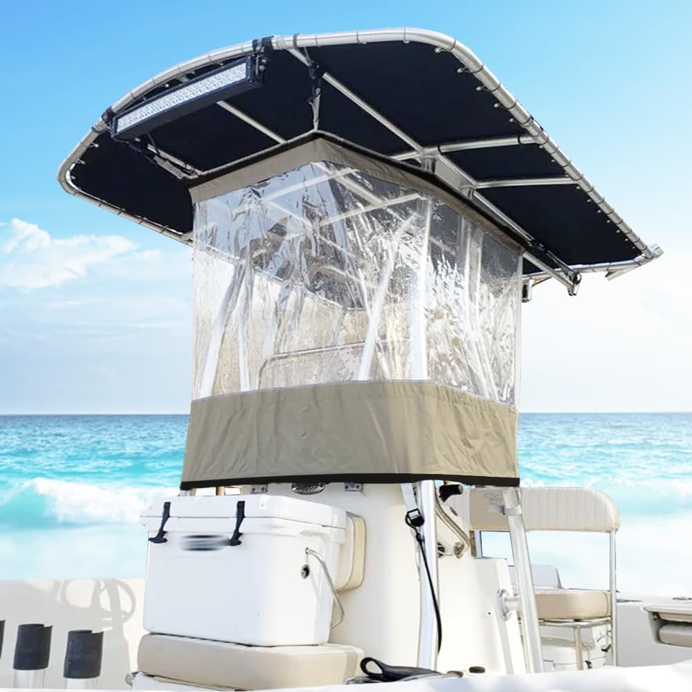 Amazon.com: Boat Console T-Top Enclosure, Transparent Rain Cover ...