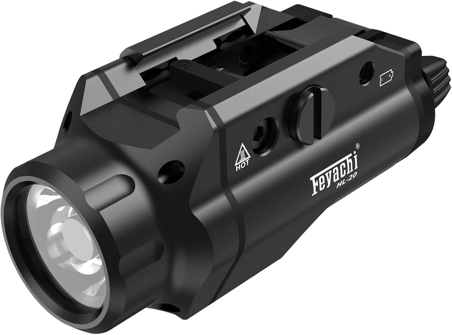Feyachi HL-20 Compact Tactical Handgun Weapon Light 400Lumen Flashlight ...