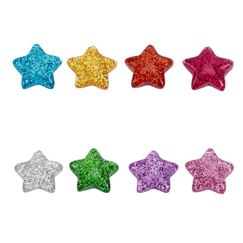 Amazon.com: arricraft 200PCS Cabochons, Plastic Resin Cabochons, Flat ...