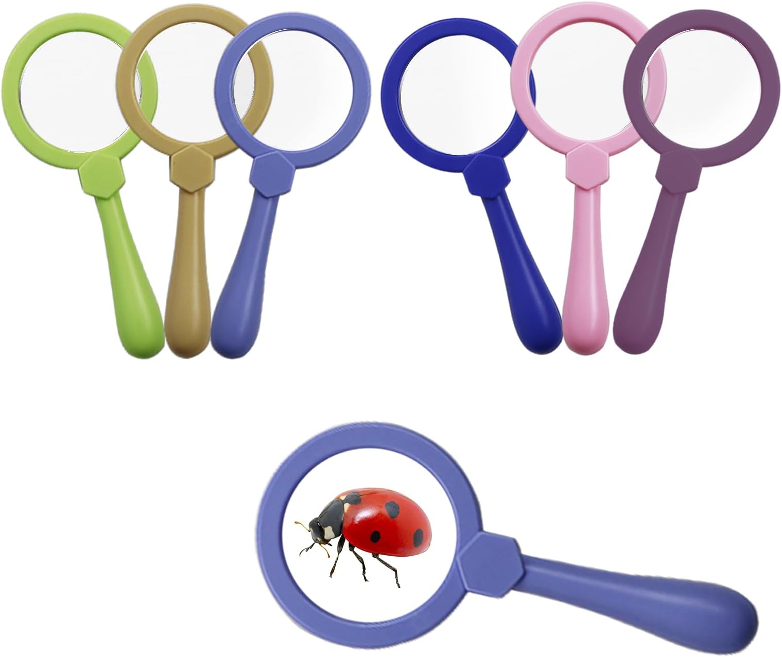 Amazon.com: Magnifying Glass for Kids, 48 Pack Plastic Magnifier Mini ...