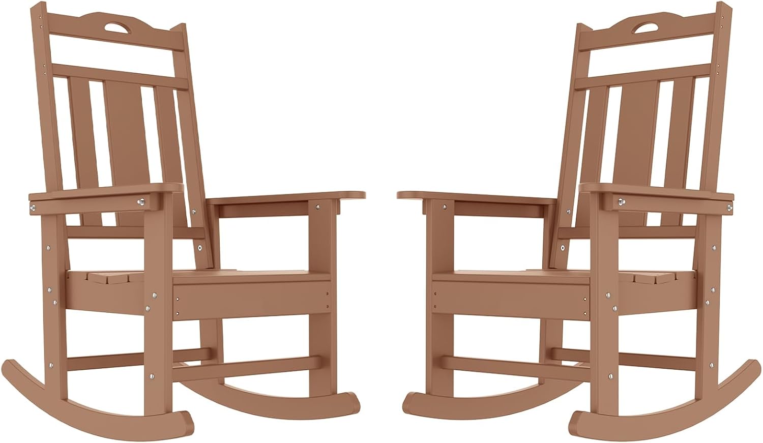 Amazon.com : LOENIY HDPE Outdoor Rocking Chair Set of 2, All Weather ...