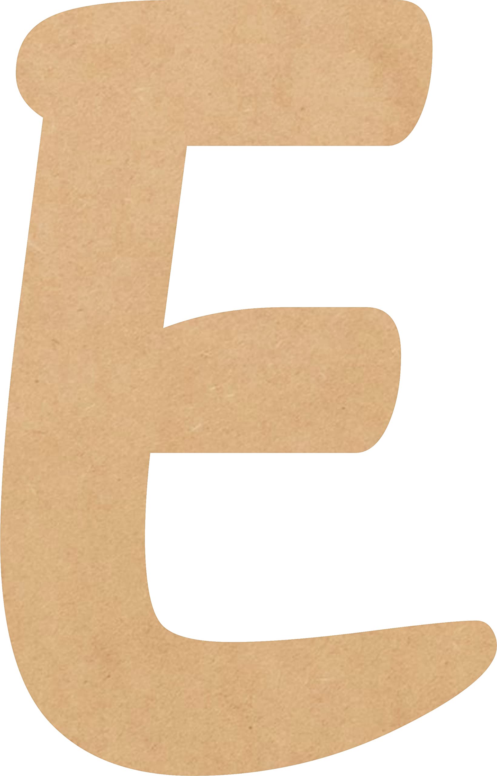 Amazon.com: 4 Inch Tall Wooden Letter E Unfinished Craft, Wood Alphabet ...