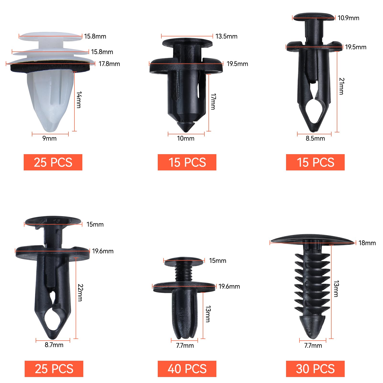 Rivetti In Plastica Per Moto Rivetti Plastica A Pressione | Rivetti ...