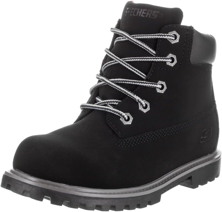 Amazon.com | Skechers Boys' Mecca Mitigate Ankle Boot,Black,US 4 M | Boots