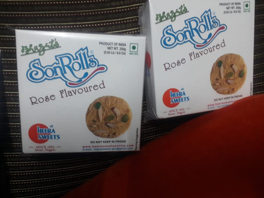Bhagat’s Heera Sweets Rose Son Rolls 250 gm x 2 from Nagpur | Premium ...