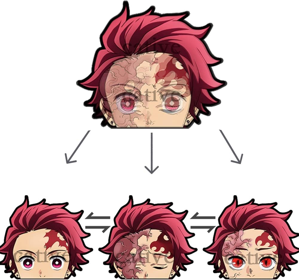 Amazon.com: 3D Motion Anime Stickers Car Stickers Waterproof Car Decals ...