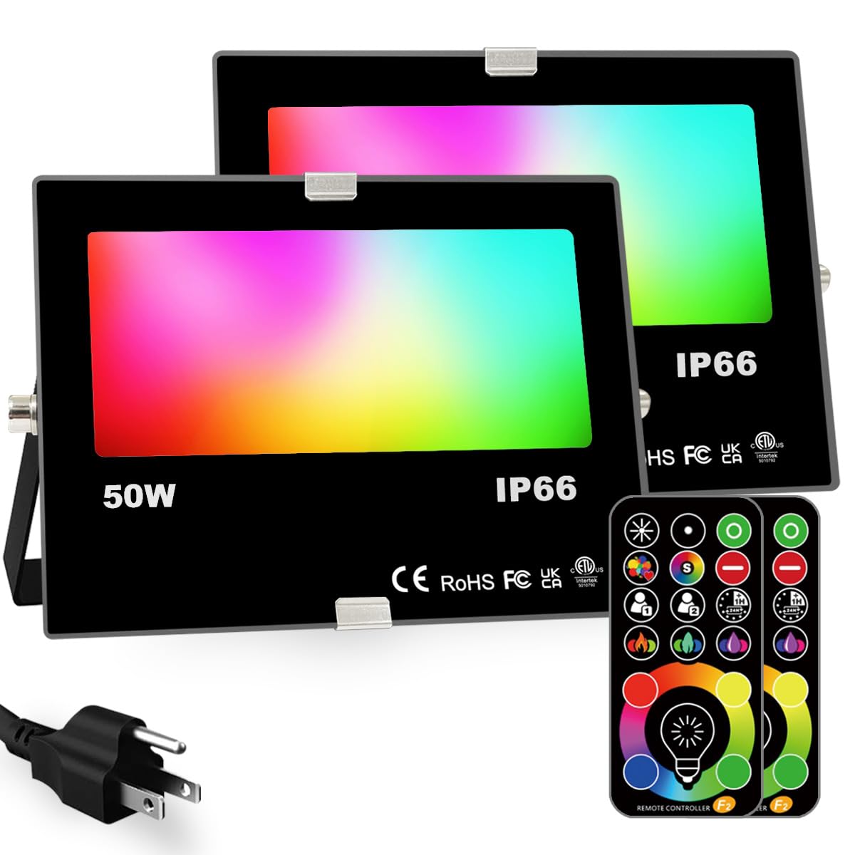 Led Flood Light Outdoor 50w Rgb Color Changing 5000 Lumens | Desertcart ...