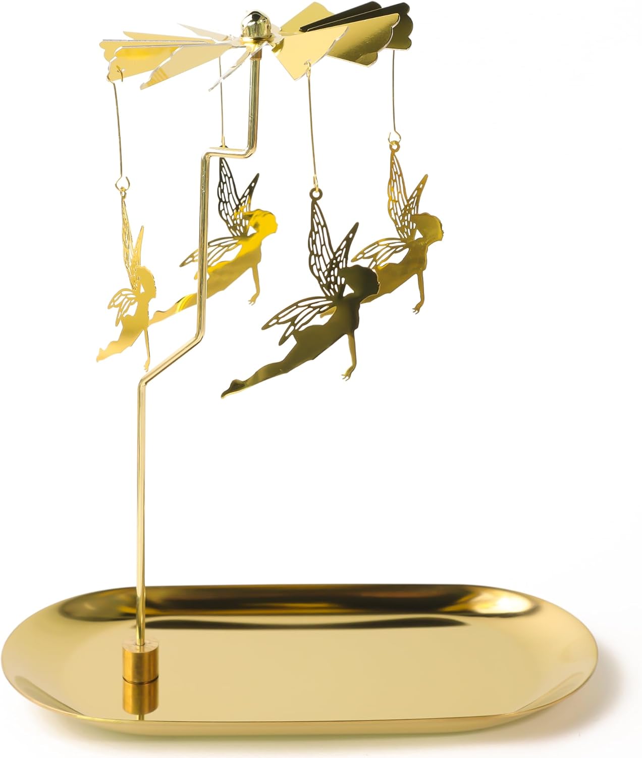 Ligtmor Tea Light Holder Rotating Candle Holder with Tray, Christmas ...