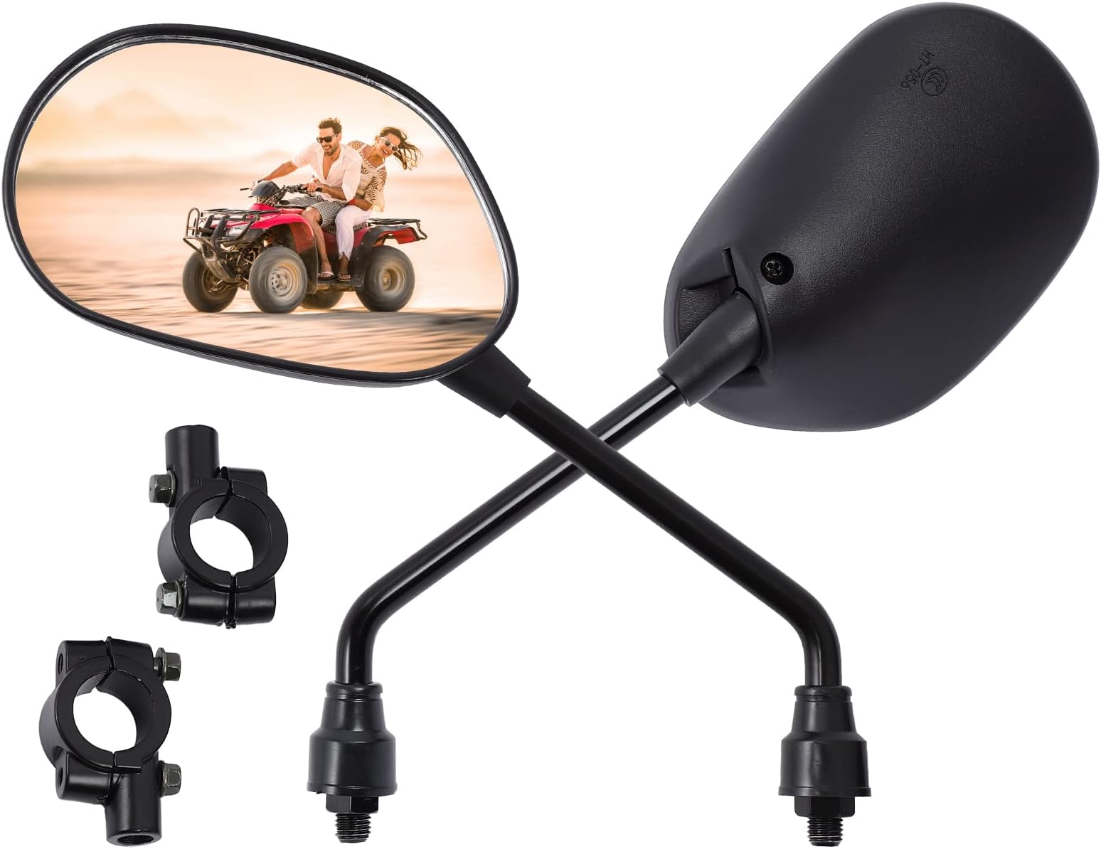 Amazon.com: X AUTOHAUX Motorcycle ATV Rear View Side Mirrors 7/8 ...