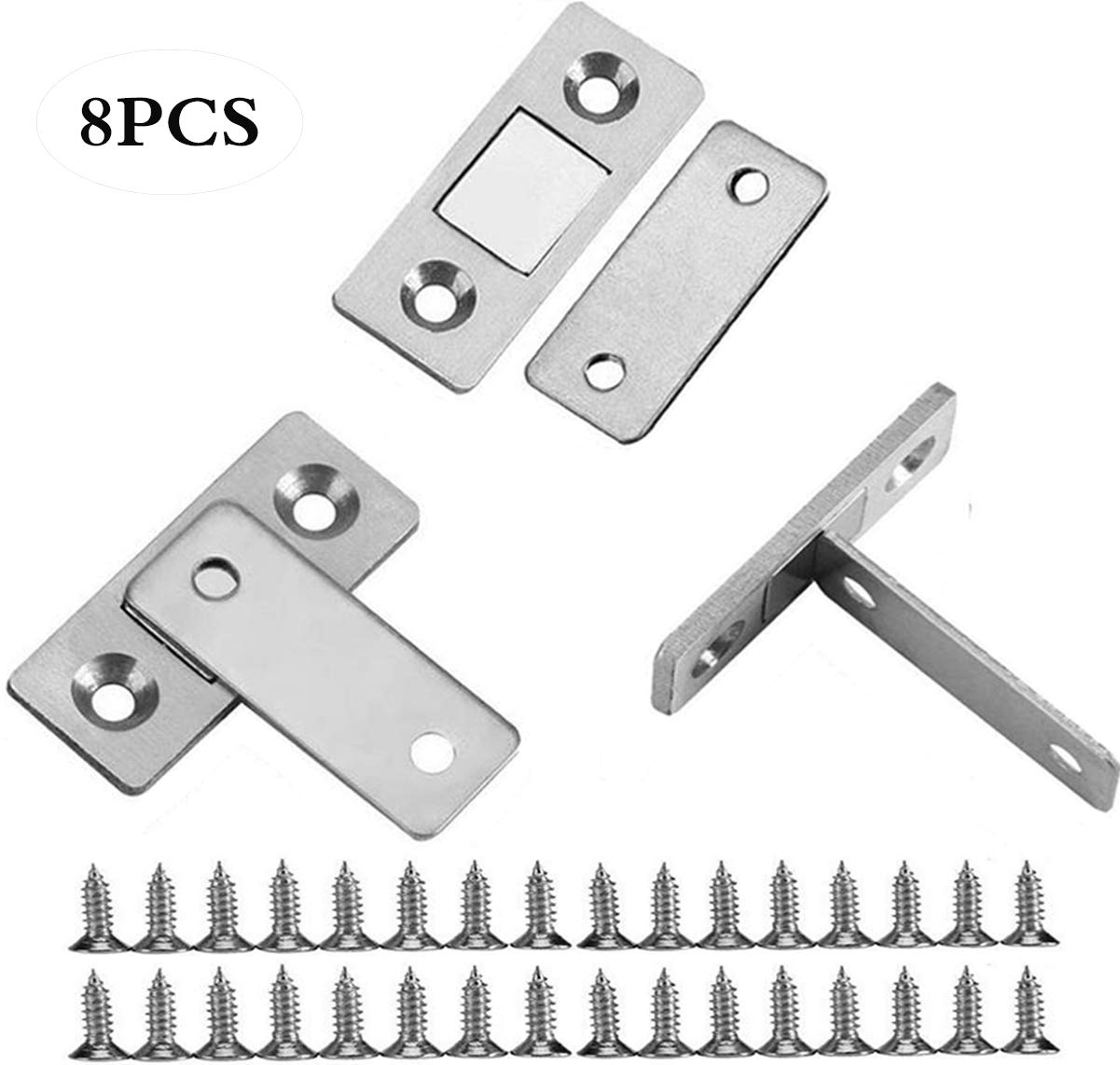 8 Pcs Magnetic Cabinet Catch Liuer Heavy Duty Stainless Steel ...