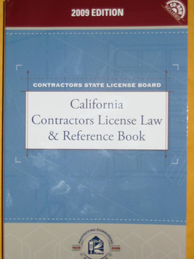 California Contractors License Law & Reference Book: 2009 Edition ...