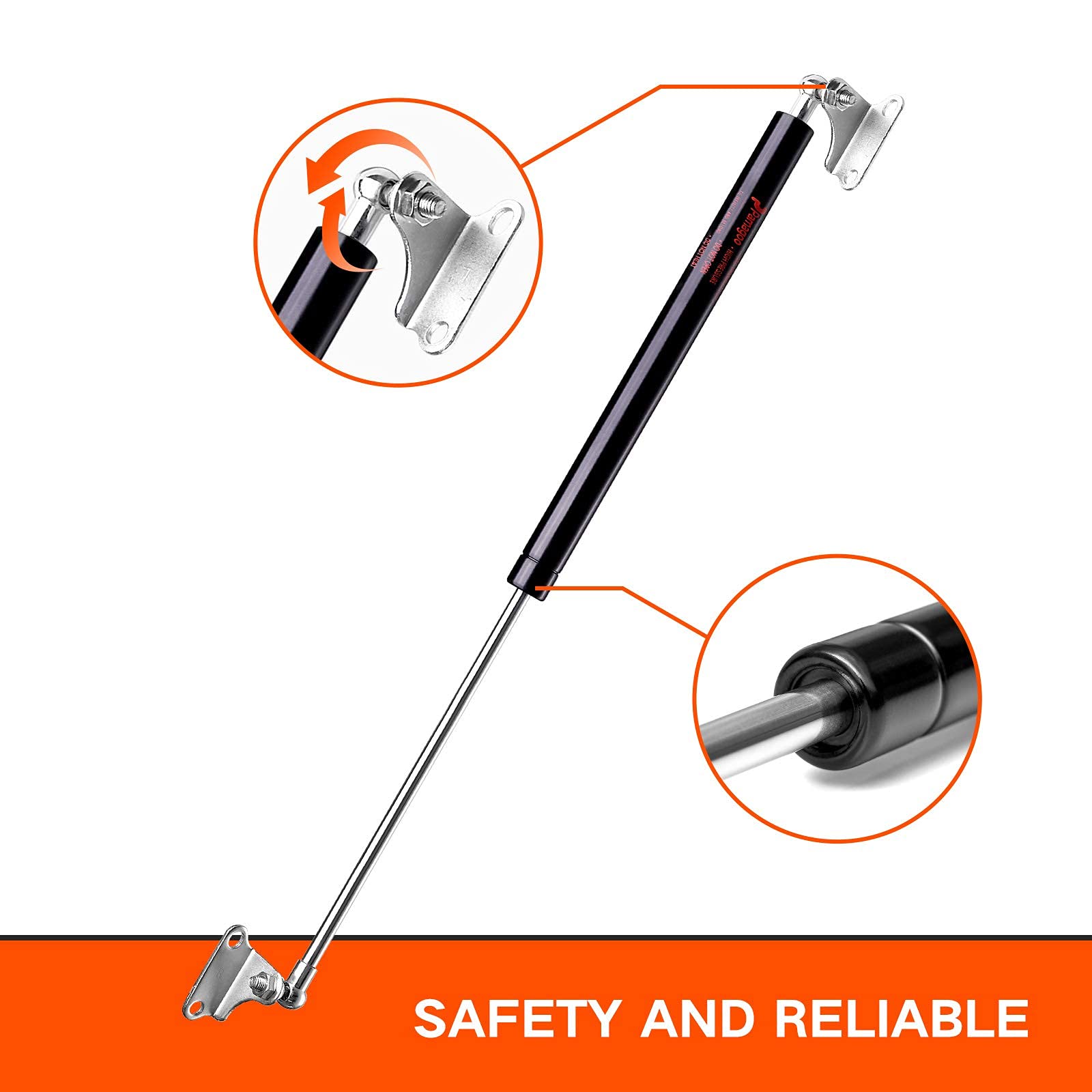 PAMAGOO 23 inch Gas Strut(QTY 2) 100 lbs 445 N Per Prop, Gas Shock with ...