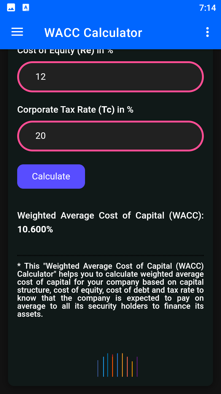 WACC Calculator - App on Amazon Appstore
