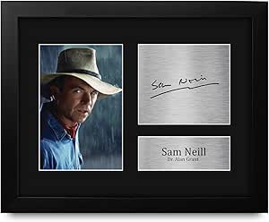 Amazon.com: HWC Trading Sam Neill Jurassic Park Framed Gifts Printed ...