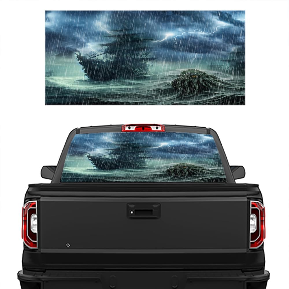 Amazon.com - Brebasf Rustic Nautical Pirate Ship Car Rear Window ...