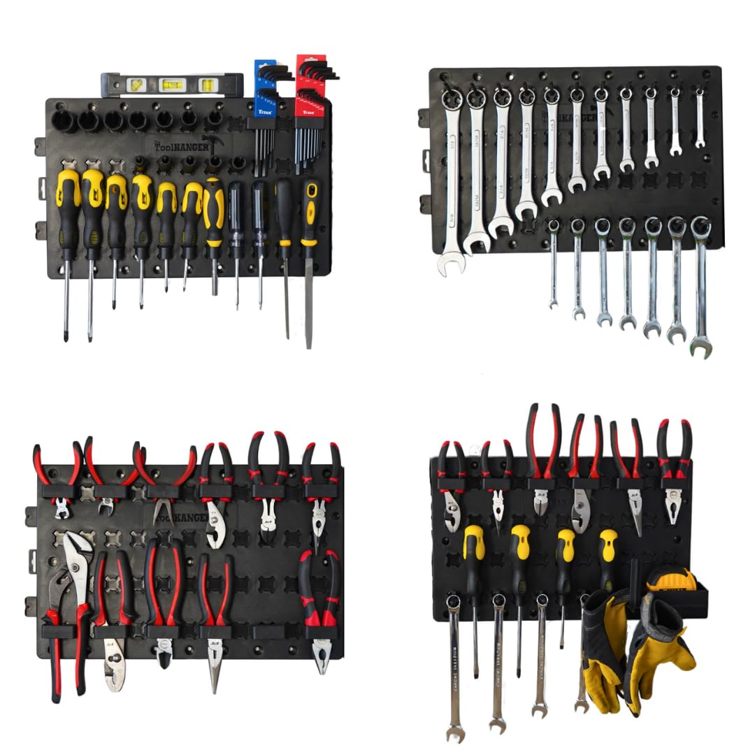 ToolBox Widget Tool Hanger: Peg Board Garage Wall Organizer, Pegboard ...