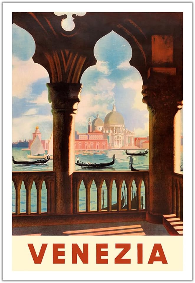 Amazon.com: Venezia (Venice) Italy - Gondolas on Grand Canal - St. Mark ...