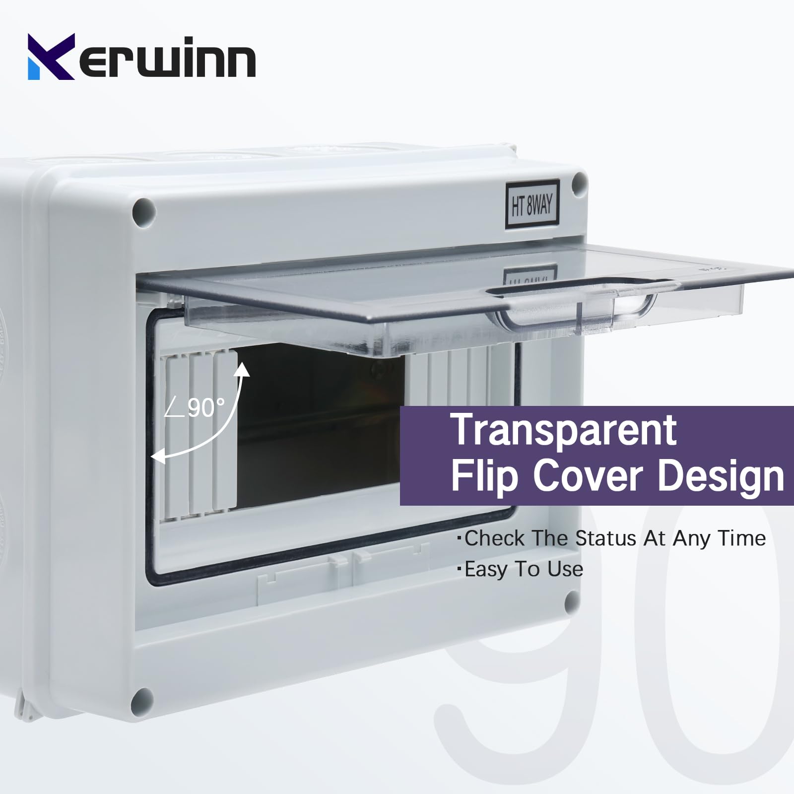 Snapklik.com : KERWINN 8 Way Distribution Protection Box,ABS/PC Alloy ...