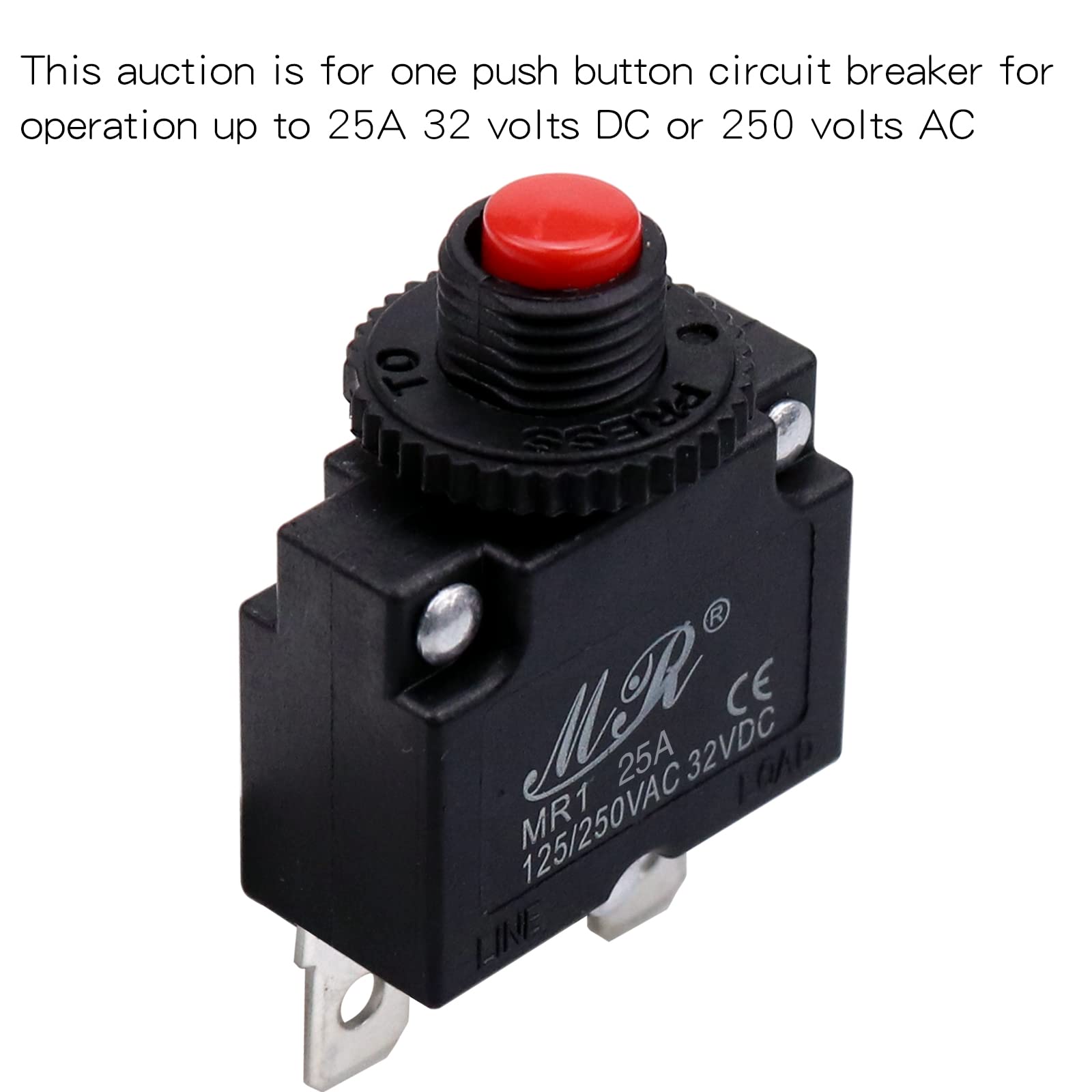 Snapklik.com : RKURCK 25 Amps Thermal Circuit Breakers 125/250V AC 32V ...
