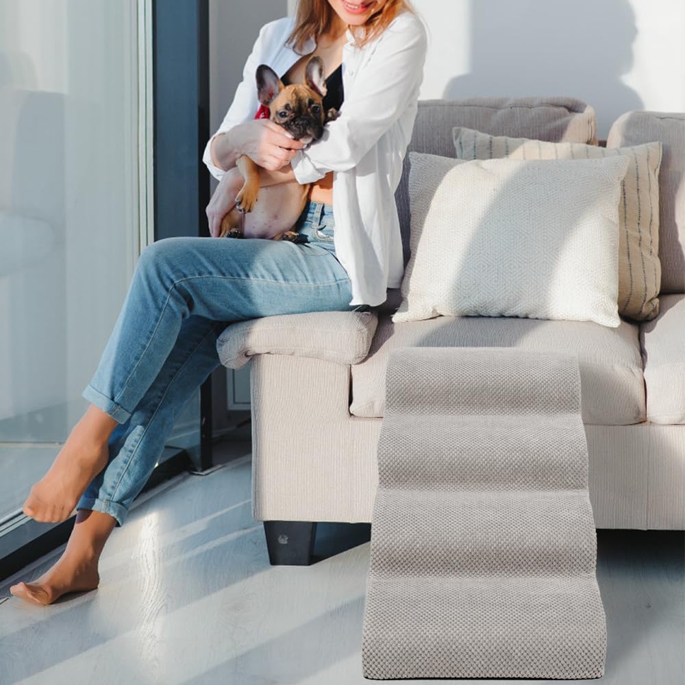 Snapklik.com : SMONTER Dog Stairs To Bed And Coach-Foam Pet Steps For ...